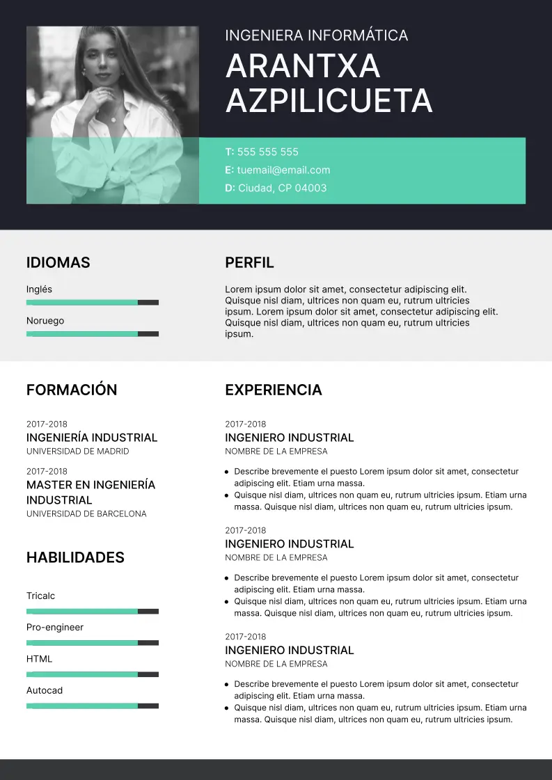 Ejemplos de Currículum por profesión - Activacv